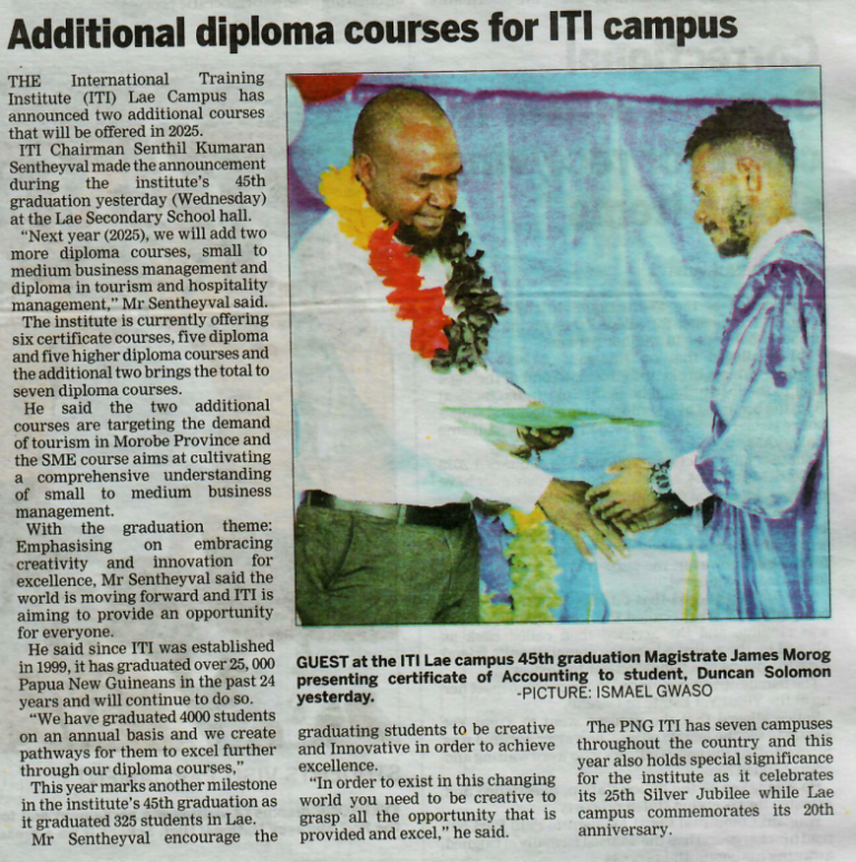 International Training Institute – "Investing in Quality and Affordable ...